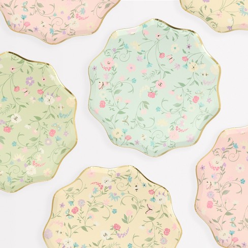 Meri Meri Meri Meri X Ladurée Paris Floral Side Plates (pack Of 8) : Target