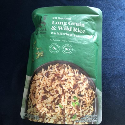 90 Second Long Grain & Wild Rice With Herbs & Seasonings Microwavable ...