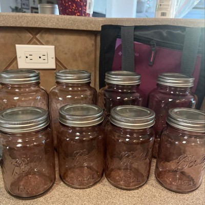 Ball 32oz 4pk Glass Regular Mouth Rose Vintage Mason Jar With Lid And ...