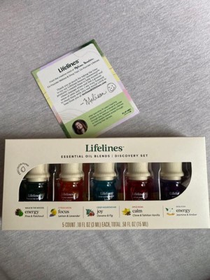 5pk Essential Oil Blend Discovery Set - Lifelines: Aromatherapy ...