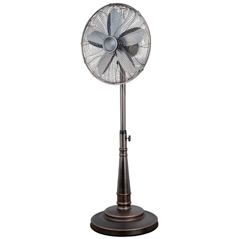 Optimus 16 Inch Retro Oscillating Stand Fan With Oil Rubbed Bronze ...