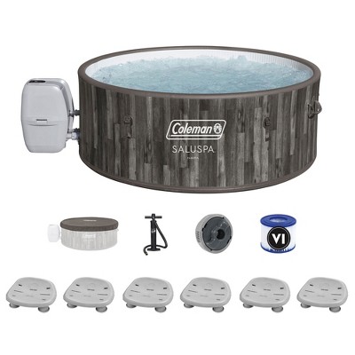 Coleman Saluspa Sicily Airjet 7 Person Inflatable Hot Tub Round ...
