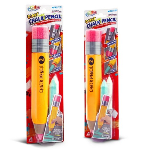 Lanard Chalkie: Twin Pack - Giant Chalk Pencil - 2 Pack Chalk Set ...
