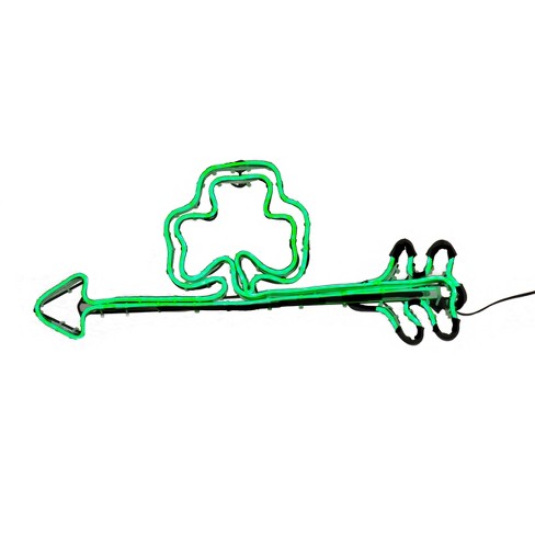 20" Led Green Neon Style Shamrock Sign - National Tree Company : Target