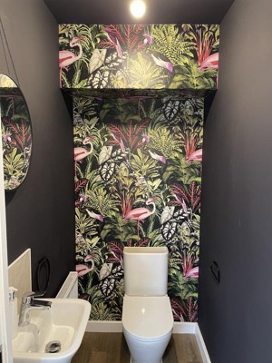 Midnight Tropic Green Tropical Paste The Wall Wallpaper : Target