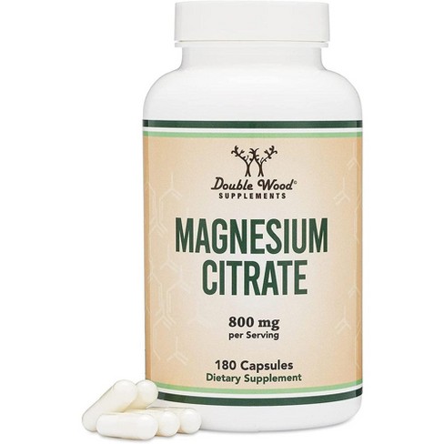 Magnesium Citrate - 180 X 400 Mg Capsules By Double Wood Supplements ...