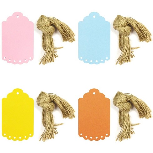 Wrapables 40 Gift Tags/kraft Hang Tags With Free Cut Strings, Large ...