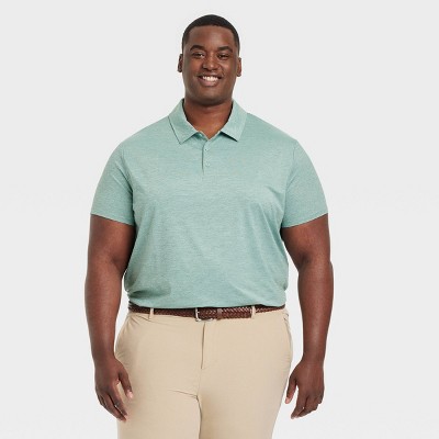 Men's Big & Tall Textured Polo Shirt - All In Motion™ White 3xl : Target