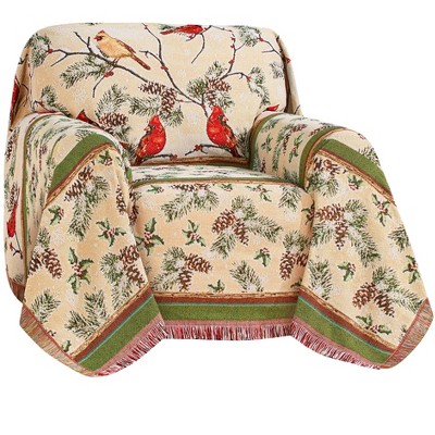 Collections Etc Cardinal Pine Rustic Holiday Furniture Throw : Target
