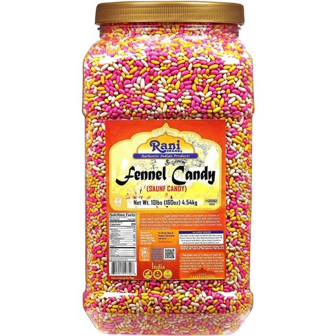 Sugar Coated Fennel Candy - 16oz (10lbs) 4.54kg - Rani Brand Authentic ...