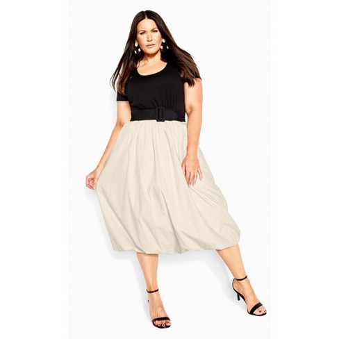 Women's Plus Size Paris Days Dress - Buff | City Chic : Target