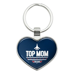 Top Gun Mother's Day Top Mom Keychain Heart Love Metal Key Chain Ring ...
