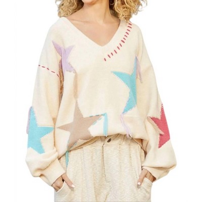 Women's Star Sweater With Fringe Detail - Pol S : Target