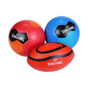 Spalding 3 Pack Sport Set with Soccer Ball &Football : Target