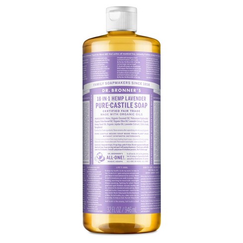 Dr. Bronner's 18-in-1 Hemp Pure-castile Liquid Soap - Lavender - 32 Fl ...
