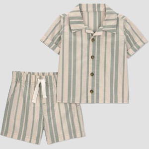 Carter's Just One You® Baby Boys' 2pc Striped Button-Down Shirt and ...
