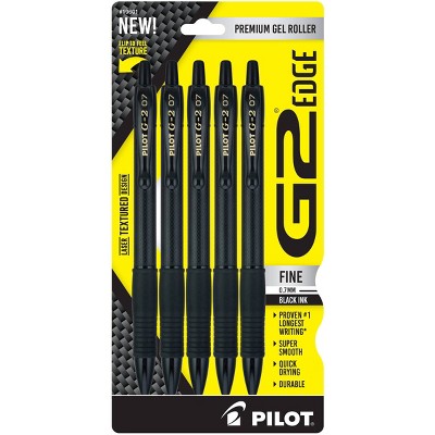 G2 Edge 5pk Gel Pen Fine Black Ink : Target