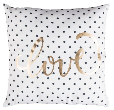 Spotted Love Pillow - Gold/black/white - 20" X 20" - Safavieh : Target