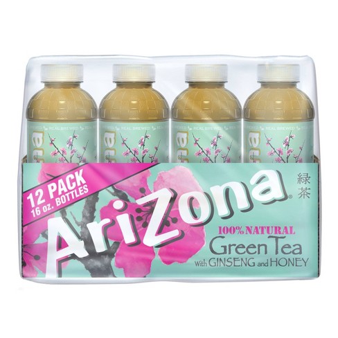 Arizona Green Tea With Ginseng And Honey - 12pk/16 Fl Oz Bottles : Target