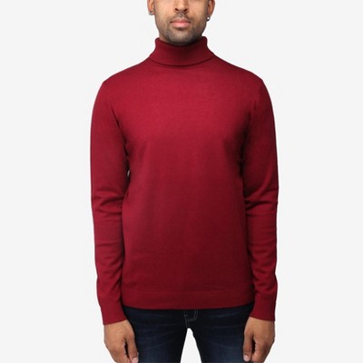 X Ray Men's Mock Turtleneck Sweater(available In Big & Tall) In Oxblood ...
