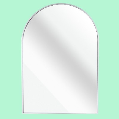 Serio 30"x 20" Arch Top Aluminum Alloy Silver Framed Rectangular ...