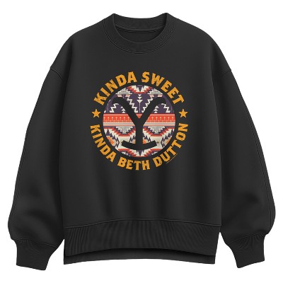 Women's - Yellowstone - Kinda Sweet Kinda Beth Dutton Oversized Fleece ...