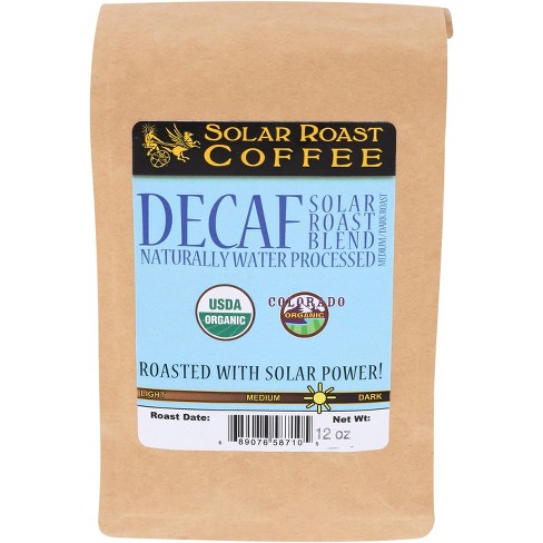 Solar Roast Coffee Whole Bean Decaf Blend - Case Of 6 - 12 Oz : Target