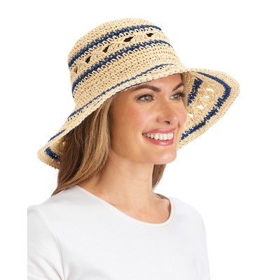 Collections Etc Stylish And Comfortable Floral Embellished Hat One Size ...