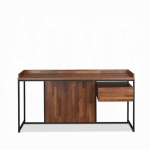 HomeRoots 62" Brown and Black Computer Desk : Target