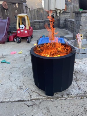 Flash Furniture Titus Commercial Grade 19.5 Inch Smokeless Outdoor ...