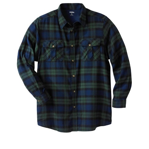 Kingsize Men's Big & Tall Plaid Flannel Shirt - Tall - 3xl, Tartan ...