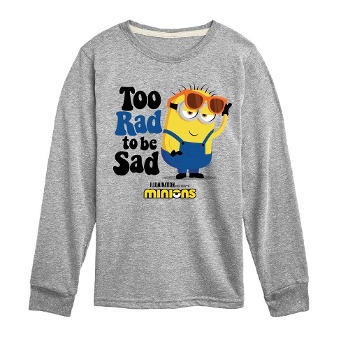 Boys' - Despicable Me Minions - Too Rad To Be Sad Long Sleeve Graphic T ...