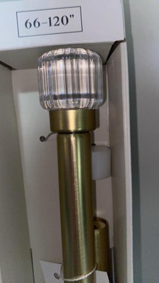 Clear Ribbed Curtain Rod Brass - Threshold™ : Target
