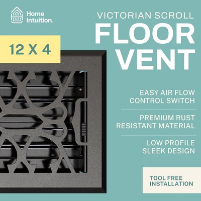 Home Intuition Contemporary 4 X 12 In. Decorative Floor Register Vent ...