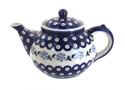 Blue Rose Polish Pottery Blue Violet Teapot : Target