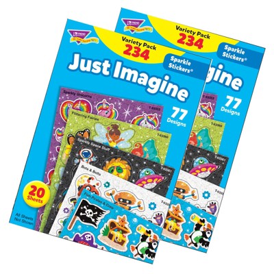 Trend - Just Imagine Sparkle Stickers® - Variety Pack - 234 Per Pack ...