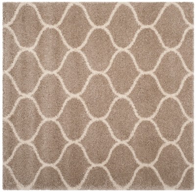 Hudson Shag Sgh281 Power Loomed Area Rug - Beige/ivory - 3'x3 ...