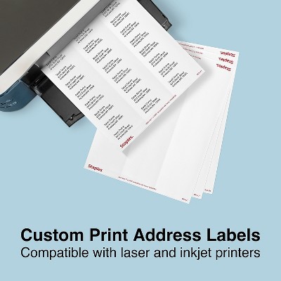 Myofficeinnovations Laser/inkjet Address Labels 1" X 2 5/8" White 30 ...