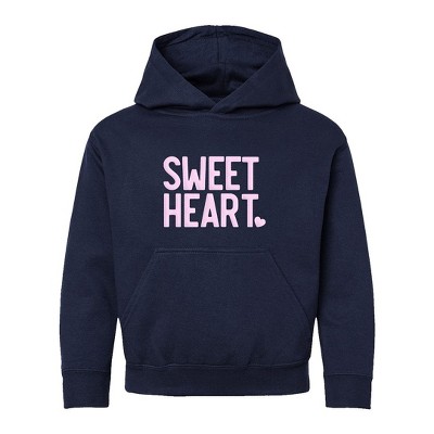 The Juniper Shop Sweetheart Puff Print Youth Graphic Hoodie - Ym - Navy ...