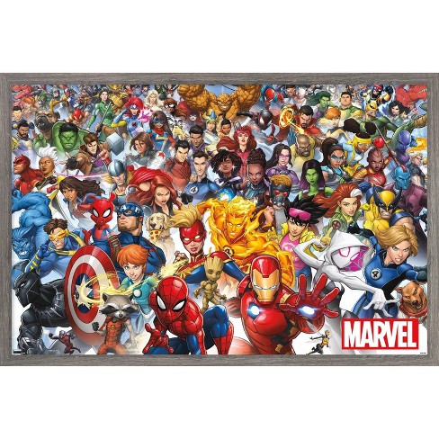Trends International Marvel Comics The Marvel Lineup 2023 Framed Wall ...