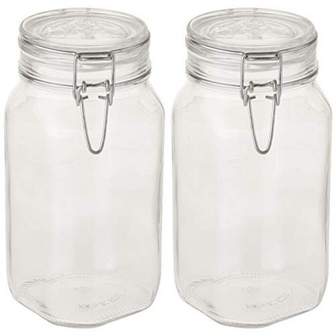 Bormioli Rocco Fido Clear Glass Jar With 85 Mm Gasket, 1.5 Liter (pack ...