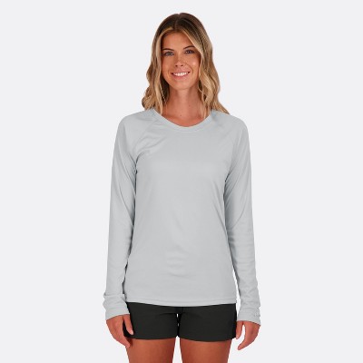 Vapor Apparel Women's Upf 50+ Uv Sun Protection Solar Long Sleeve Shirt - Pearl Grey, Medium ...