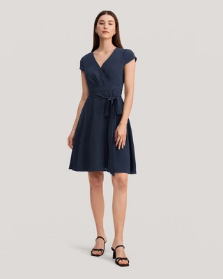 Lilysilk Women's Figure Flattering Silk Wrap Dress : Target