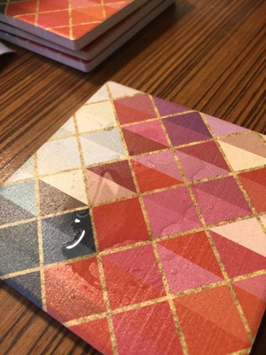 4pk Ceramic Rainbow Diamond Print Coasters - Thirstystone : Target