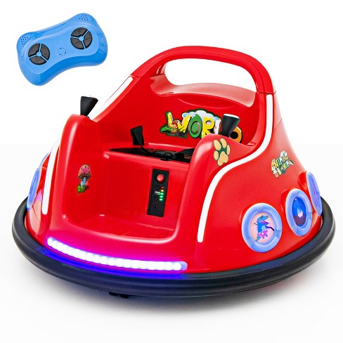 Costway 12v Kids Ride On Bumper Car Remote Control W/ Flashing Led ...