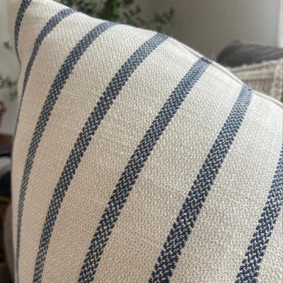 Oversized Cotton Striped Square Throw Pillow Black/cream - Threshold ...