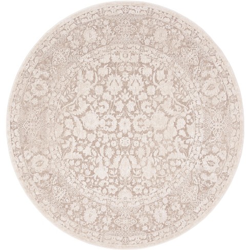 Reflection Rft667 Power Loomed Area Rug - Beige/cream - 8' Round - Safavieh. : Target