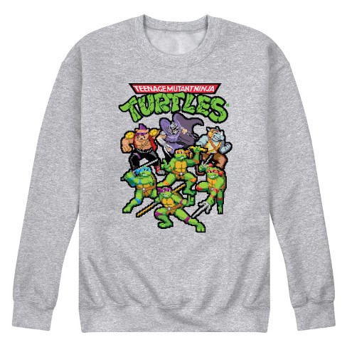 Men's - Teenage Mutant Ninja Turtles - Pixel Gaming Group Graphic Fleece Sweatshirt : Target