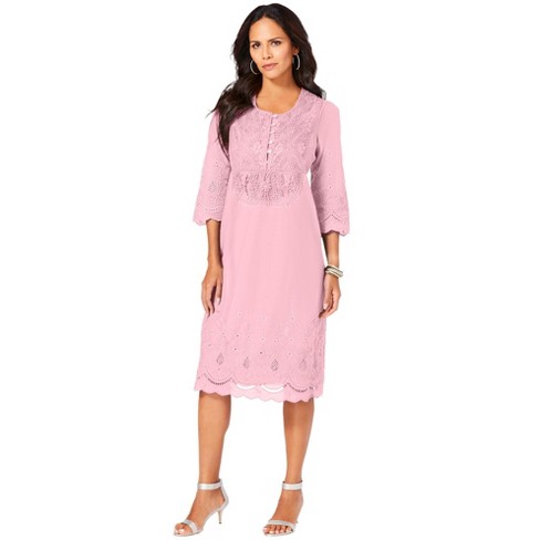 Roaman's Women's Plus Size Angel Dress - 28 W, Primrose : Target