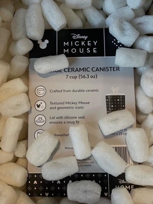 Disney Home Monochrome 2.2c Ceramic Canister Black: Matte Stoneware ...